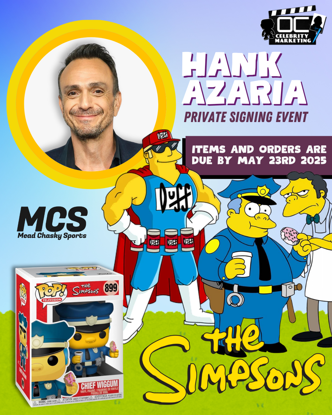 Hank Azaria Pre-Order – OC Celebrity Marketing LLC