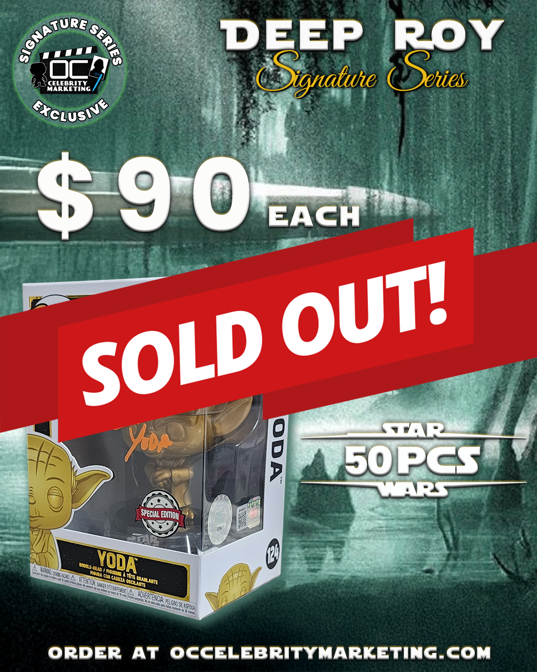Deep Roy Signature Series: STAR WARS Special Edition Yoda Funko Pop ...